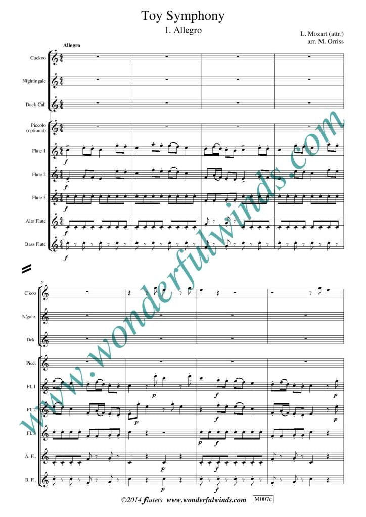 M007c Toy Symphony - Mozart, L. (attr,) – Wonderful Winds