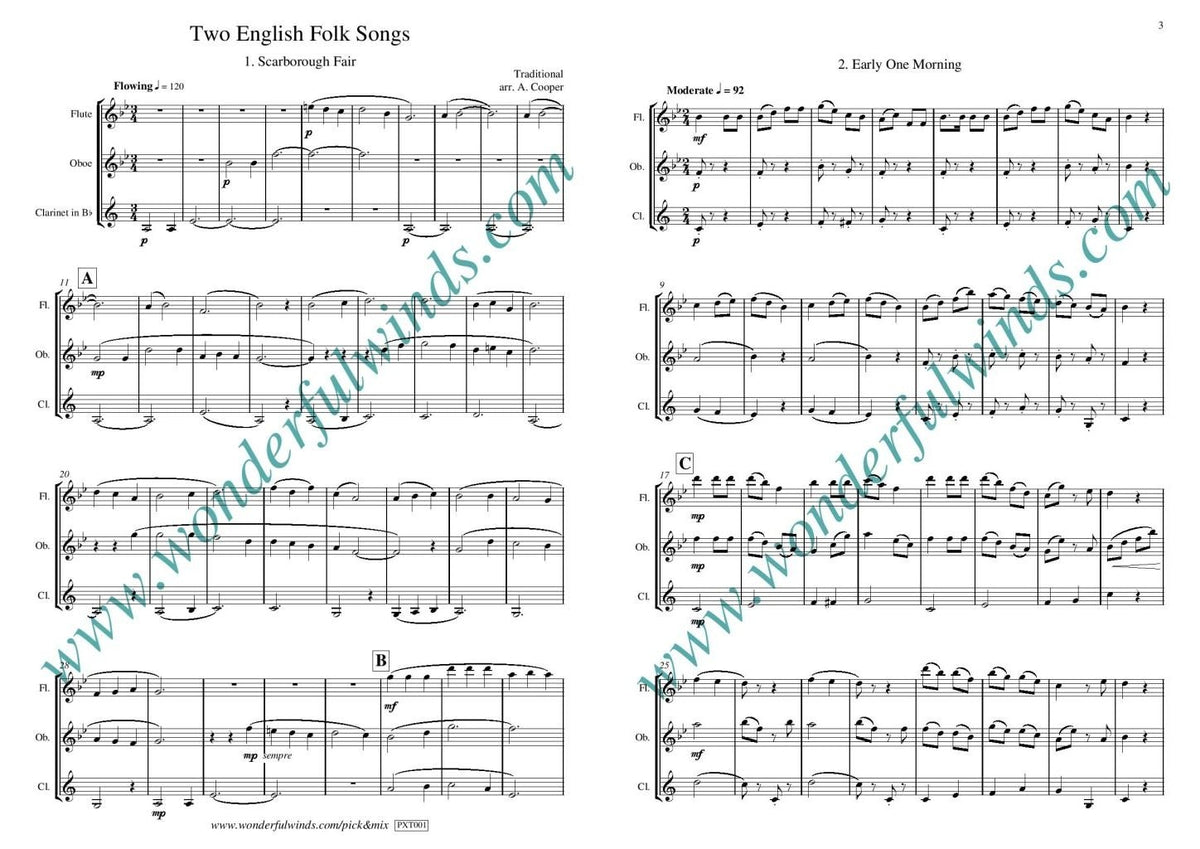 PXT001 Two English Folk Songs - Traditional – Wonderful Winds